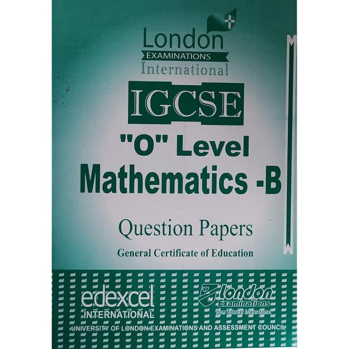 Edexcel O Level GCSE (9-1) Mathematics - B Year Wise Question Paper ...