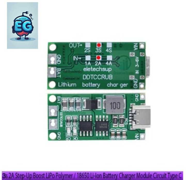 Multi-Cell 3s 2A Step-Up Boost LiPo Polymer / 18650 Li-Ion Battery ...