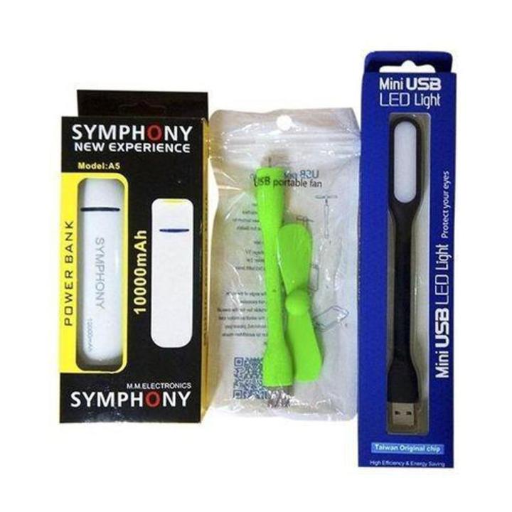Combo of Mini Power Bank, USB Fan and USB LED Light | Daraz.com.bd