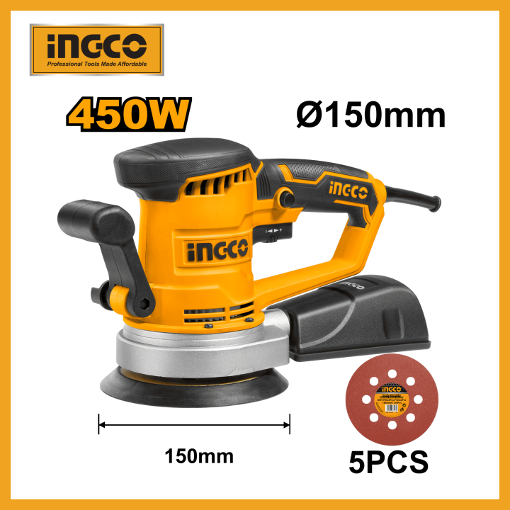 INGCO 450W Rotary Sander with 150mm PU Base RS4508 | Daraz.com.bd