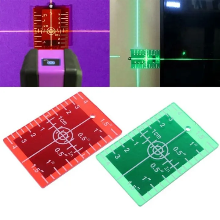 2pcs Level Alignment Red/Green Laser Level Target Board Vertical ...