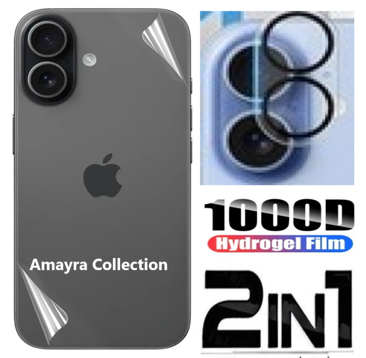 2in1 Back Protector Combo Pack for Apple iPhone 17 (Back Hydrogel Poly ...