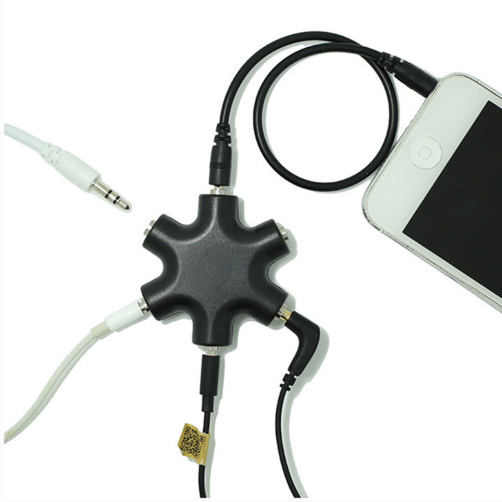 3.5mm Headphone Earphone Stereo Audio Splitter 1 Male to 2 3 4 5 Male ...