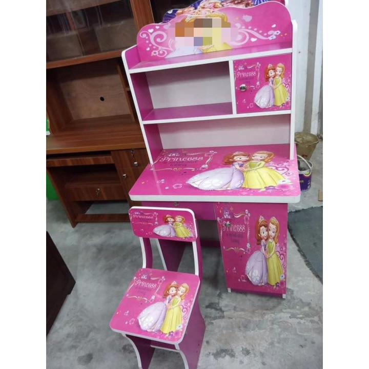 princess Carton Wooden Reading Table with Chair for Kids | Daraz.com.bd