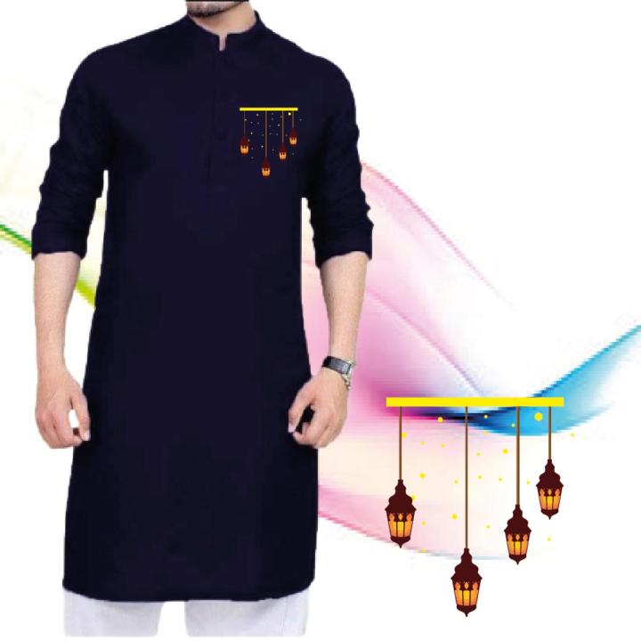 Stylish semi long linen Panjabi for man - Panjabi - Panjabi For Men ...