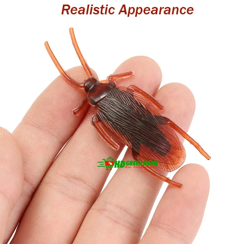 10 pcs x Simulation Plastic Cockroach Toy Realistic Insect Prank Funny ...
