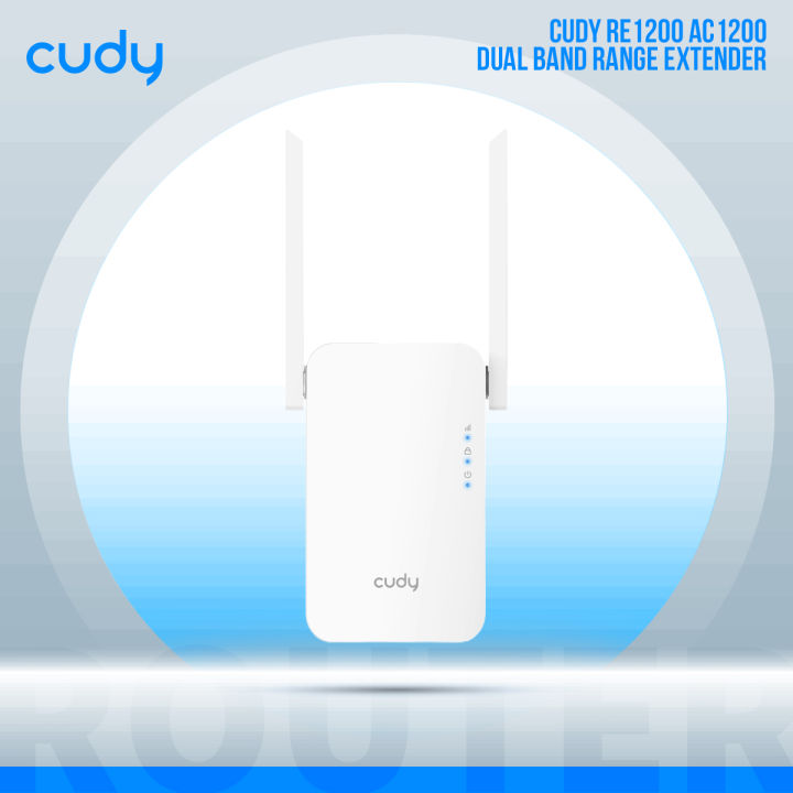 Cudy RE1200 AC1200 Dual Band Range Extender - 300Mbps at 2.4GHz ...