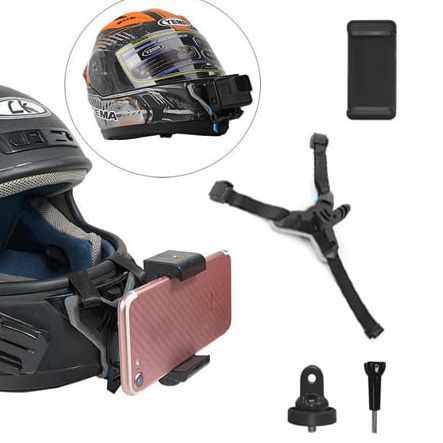 Chin Mount Holder with Phone Holder Helmet Mount Ultra Durable action ...