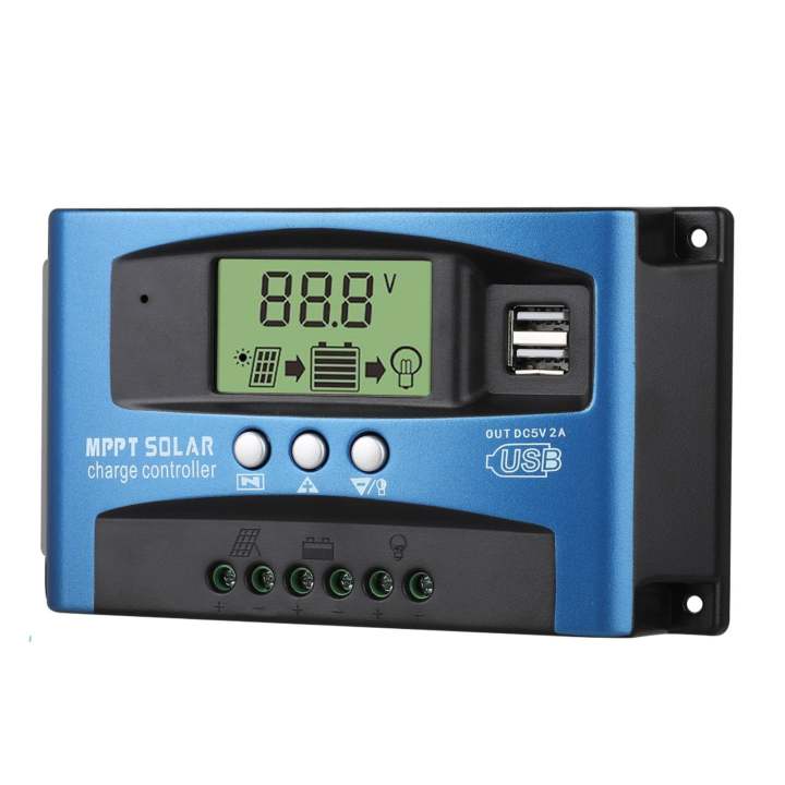 Solar Charge Controller 30A 12V 24V Auto USB Solar Panel Lcd Display ...