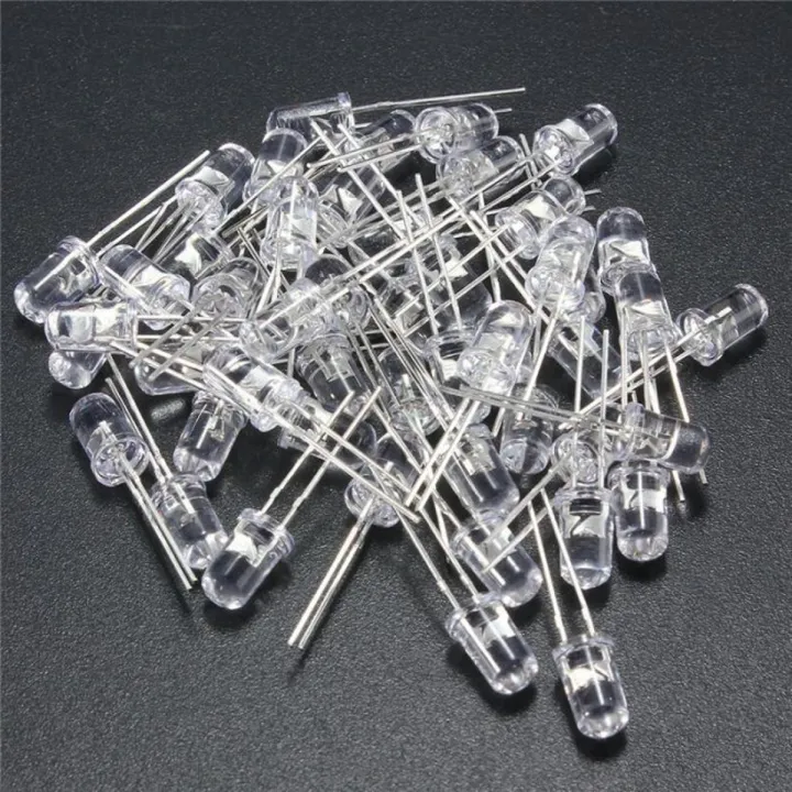 5mm white led 100 pcs | Daraz.com.bd