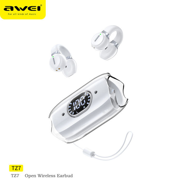 Awei TZ7 Soft Ear Clip-on Sports Wireless Headphones Bluetooth 5.3 ...
