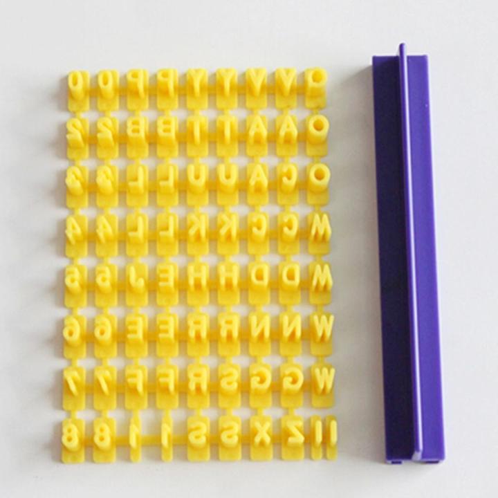 Alphabet Letter Number Fondant Biscuit Cookie Cake Press Stamp Embosser ...