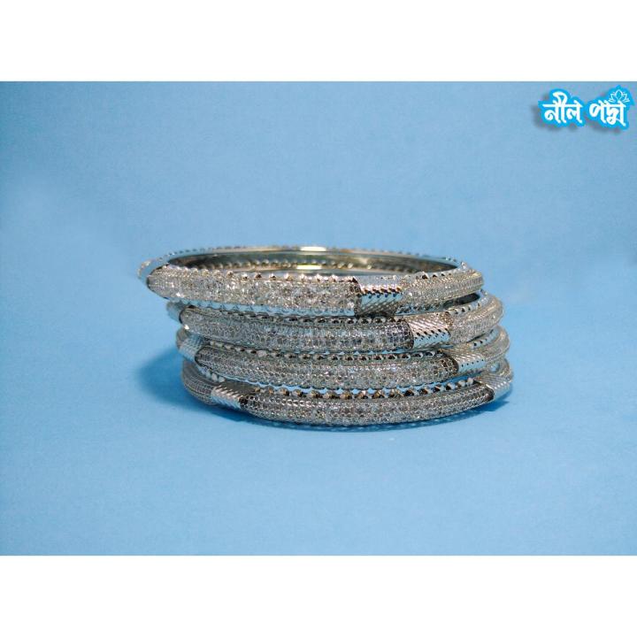 New Fashionable Metal Bangles (churi) for girls- 4 Pieces | Daraz.com.bd