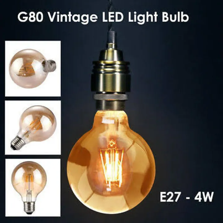 Globe Long Filament Edison Led Bulb - Large - E27 (4w Only Bulbe ...