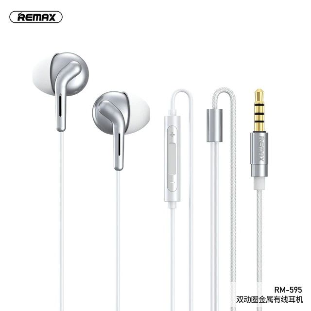 Remax RM-595 Double Moving-Coil Wired Earphone | Daraz.com.bd