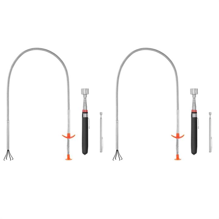 6 Pack Pick-Up Tool Set Magnetic Pick Up Tools Retrieving Telescoping ...