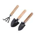 Good Buy 3-Piece Mini Garden Tool Set – Shovel, Rake, Spade with Wooden ...