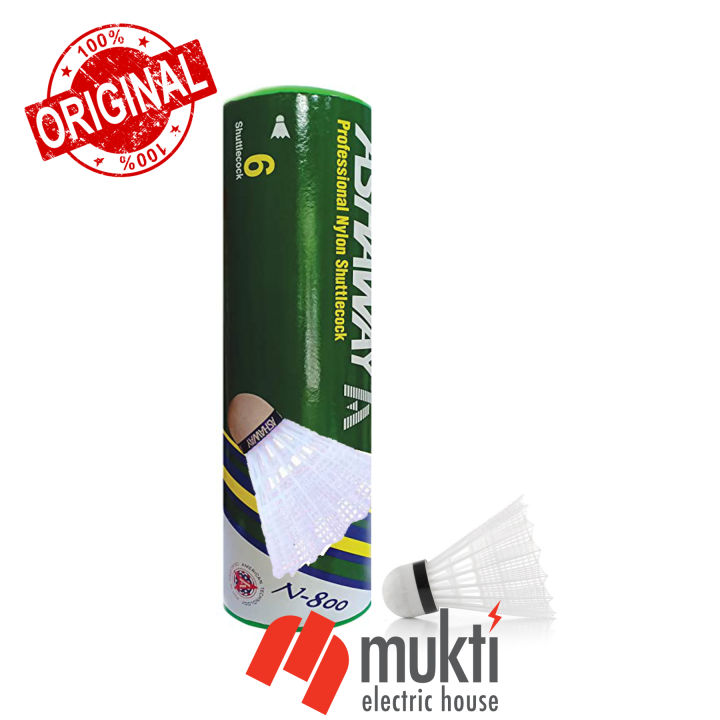 ASHA WAY N-800 White Nylon Badminton Shuttle Cock Synthetic Shuttlecock ...