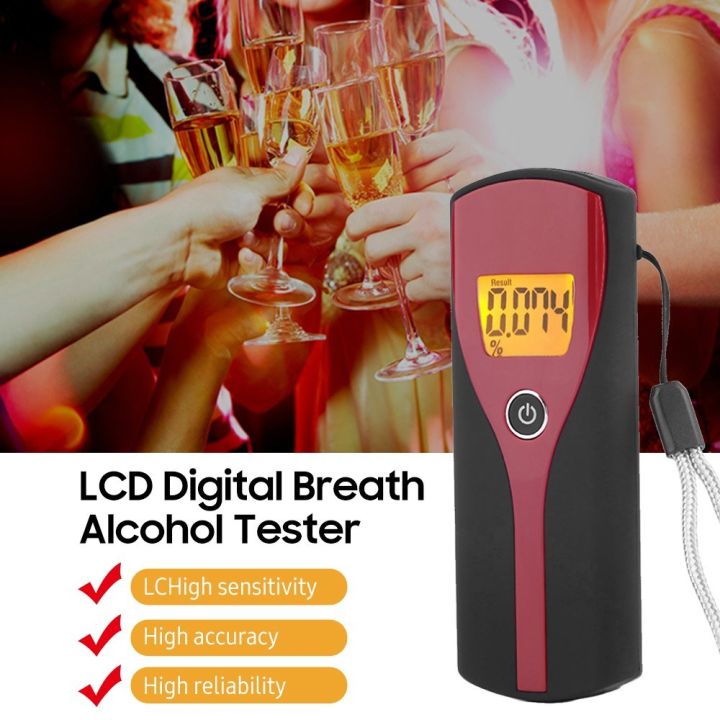 LCD Display Digital Breath Alcohol Tester Breathalyzer Non-contacting ...