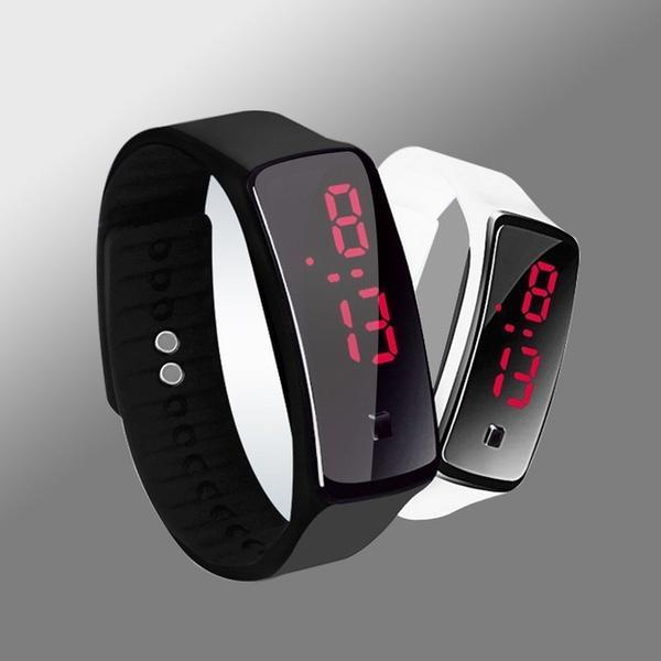 Silicon LED Sports Watch Man - Black | Daraz.com.bd