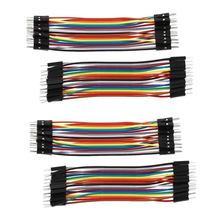 80pcs 10 cm Breadboard Jumpers Plug Male to Male Jumper Wires Cables ...