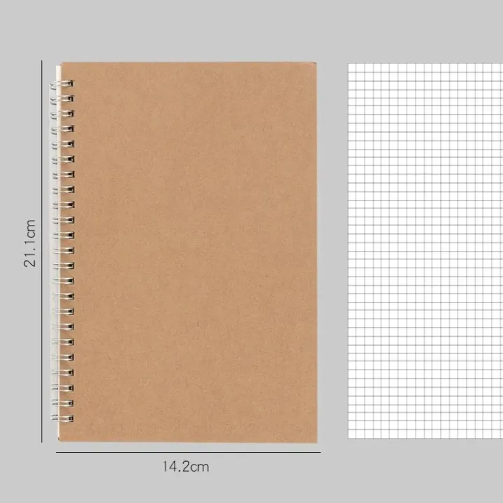 A4/A5/A6 Coil Notebook Lined Dots Blank Grid Paper Journal Book For ...