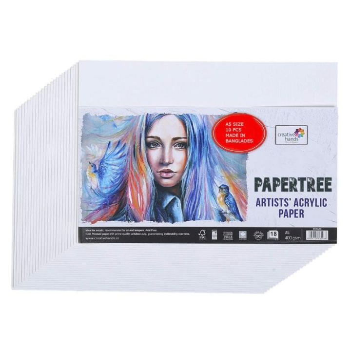 Papertree Acrylic water Color Paper A5 Size,10 Pcs 300 GSM | Daraz.com.bd