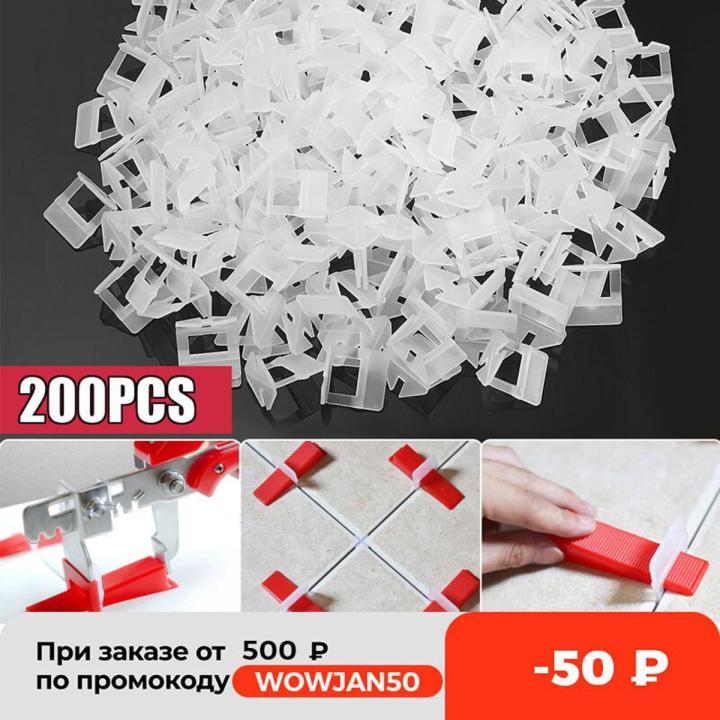 200Pcs Tile Leveling System Clips 1mm Wall Floor Ceramic Tile Spacer ...