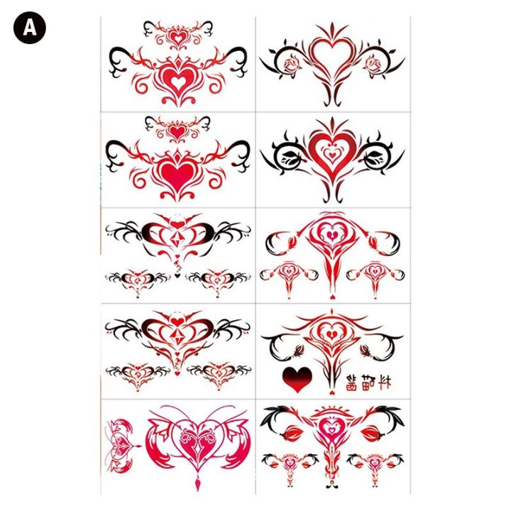 10/20Pcs 3D Womb Tattoo Stickers Female Private Parts Temporary ...