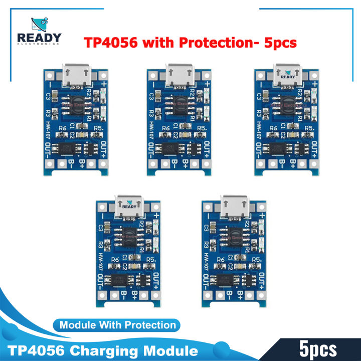 Tp4056 1A Battery Charging Module With Protection-Micro B Usb - Solar ...