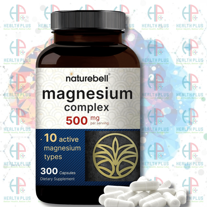 NatureBell Magnesium Complex Supplement – 500mg. 10 types of Magnesium ...