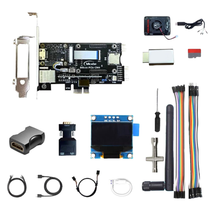 Blikvm PCIe "KVM over IP" Remote Control for CM4 with POE -Compatible ...