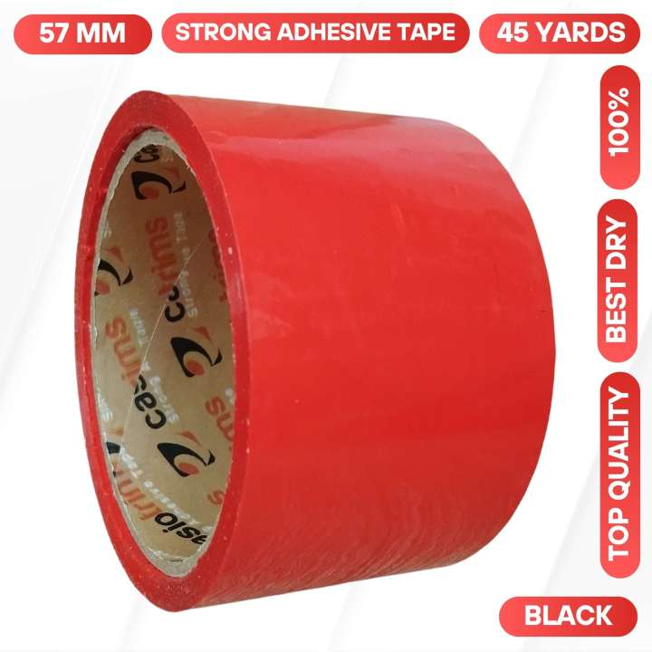 Gum Tape Red Color 45 yards 2.5inch / 57mm strong adhesives tape ...