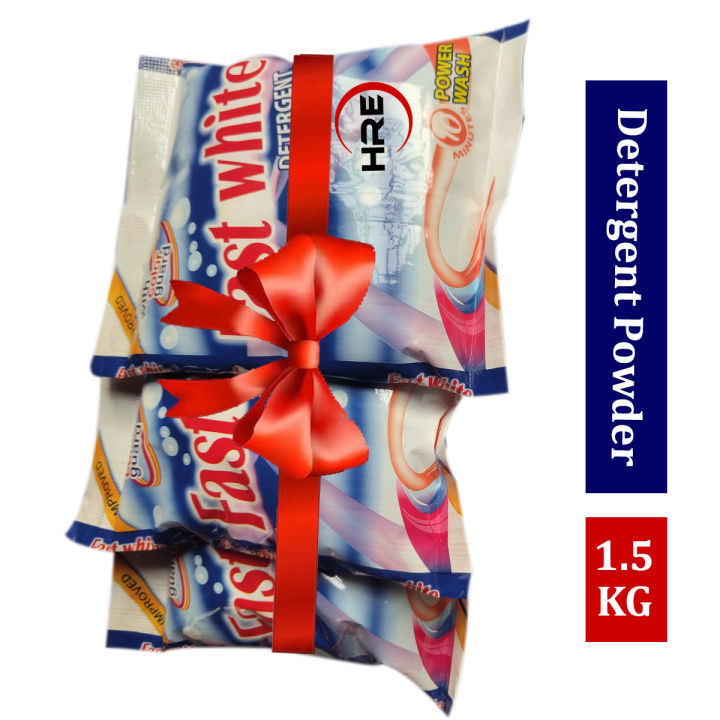 Fast White Detergent Powder 500gm (500gm x 3pcs) - 1.5 KG | Daraz.com.bd