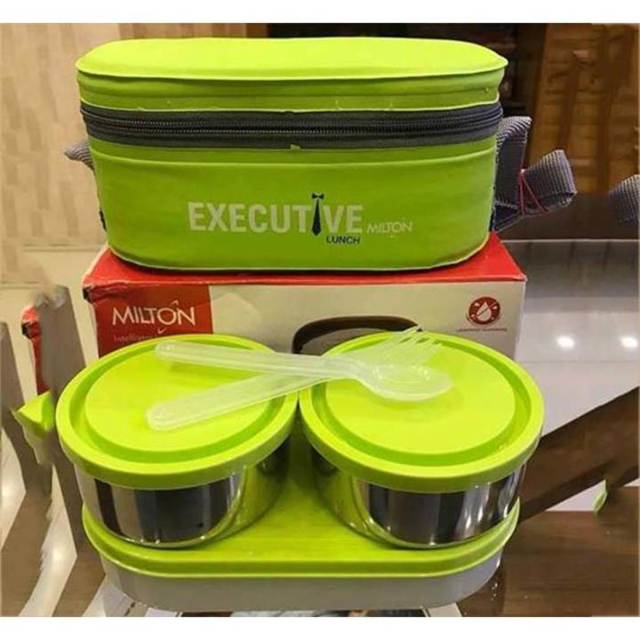 Milton Executive Lunch Box Soft Insulated Tiffin Box (2 Ss Container,1 ...