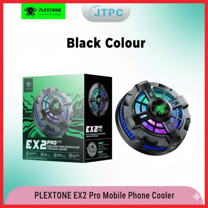 PLEXTONE EX2 Pro Mobile Phone Cooler Flat Radiator with RGB Lighting ...