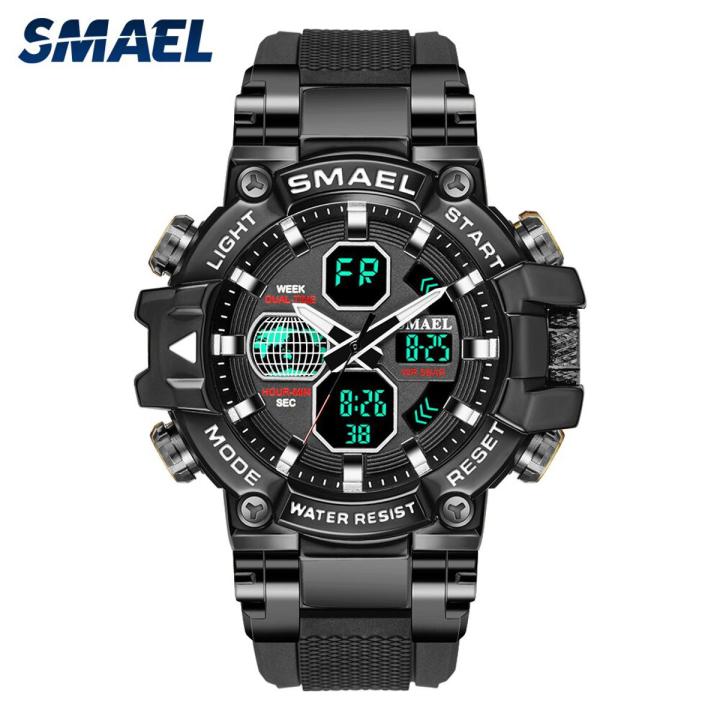 SMAEL 1803 Sport Watch Men Watches Waterproof 5Bar Dual Time Men's ...