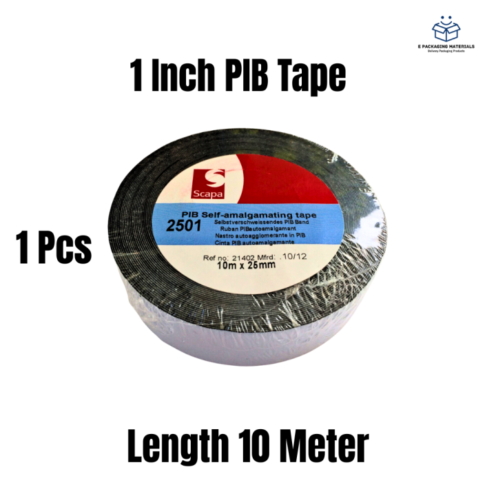 1 Pcs 1 Inch White PIB Self Amalgamating Tape 25mm x 10M – Waterproof ...