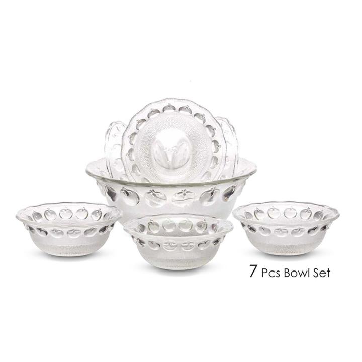7-Piece Glass Firni Bowl Set: Serve Firni Or Nasta In Style With This ...