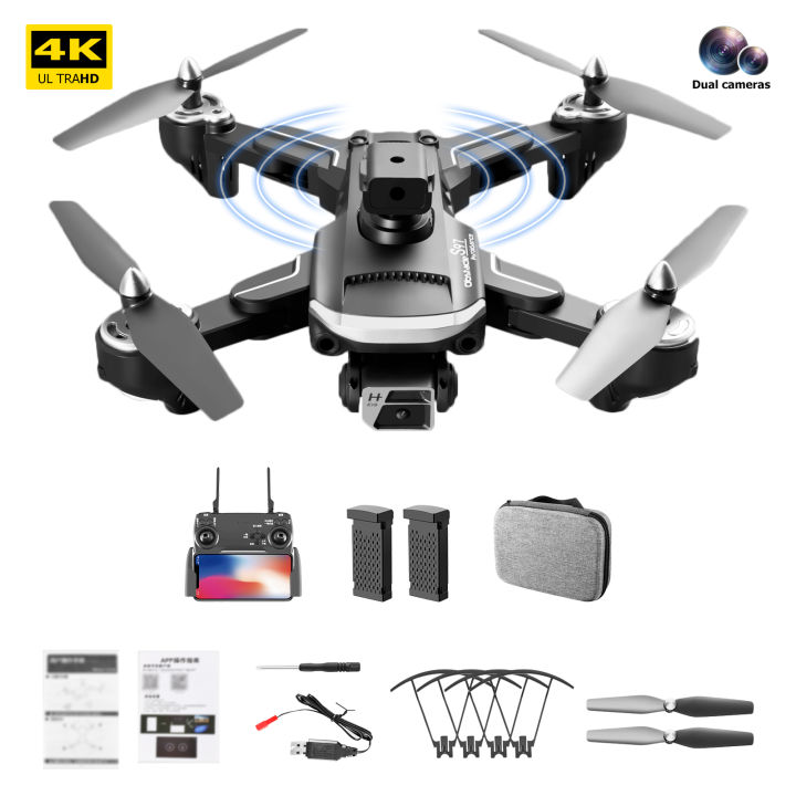 New Sensor Drone Dual Camera 2.4ghz 4K WIFI FPV Strobe Led Optical Flow ...