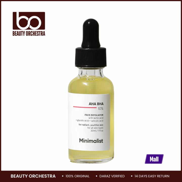 Minimalist AHA BHA 10% Face Exfloiator - 30ml | Daraz.com.bd