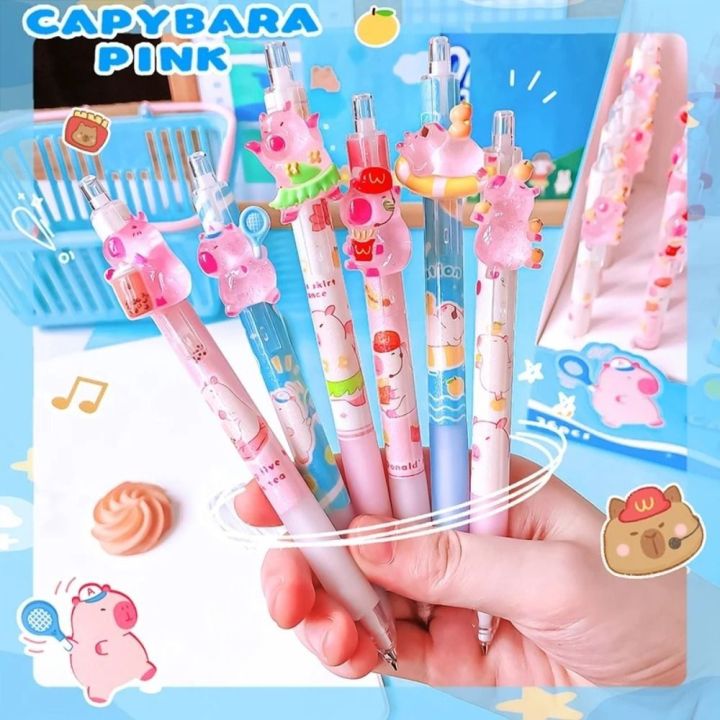 Stationery Kawaii Cute Erasable Pen Pretty Aesthetic Capybara Gel Pen ...