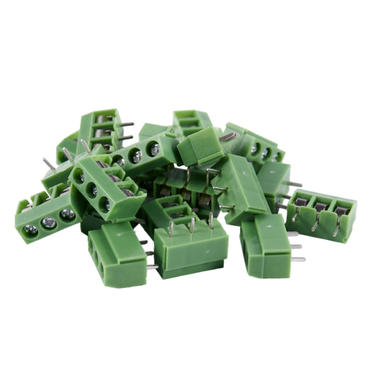 TWEXQNY 60 Pcs 3 Pin 5mm Pitch PCB Mount Screw Terminal Block AC 250V ...