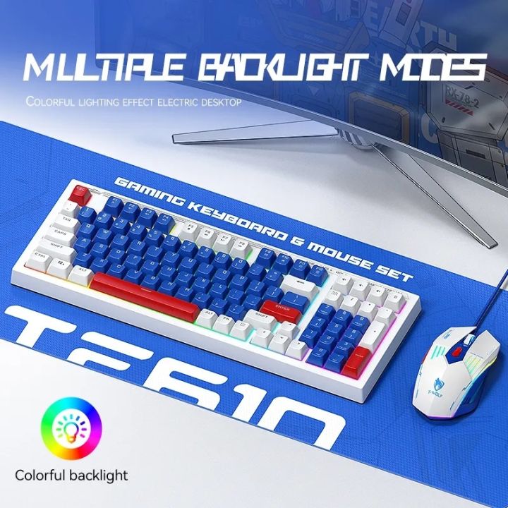 T-Wolf TF610 RGB Gaming Keyboard Mouse Combo | Daraz.com.bd