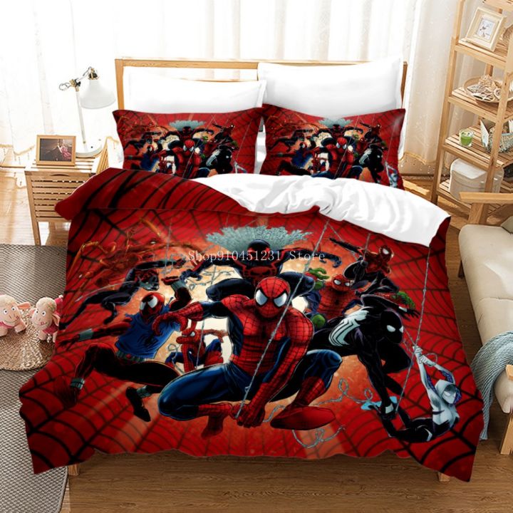 Marvel Bedding Sets Superhero Iron Man Spiderman Duvet Cover pillowcase ...