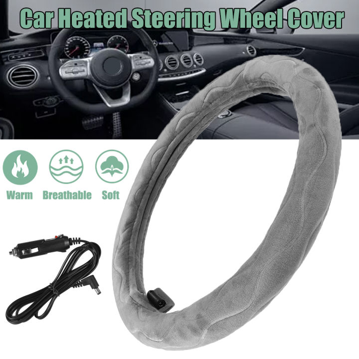 12v Car Auto Heated Steering Wheel Cover Heating Warm Winter | Daraz.com.bd