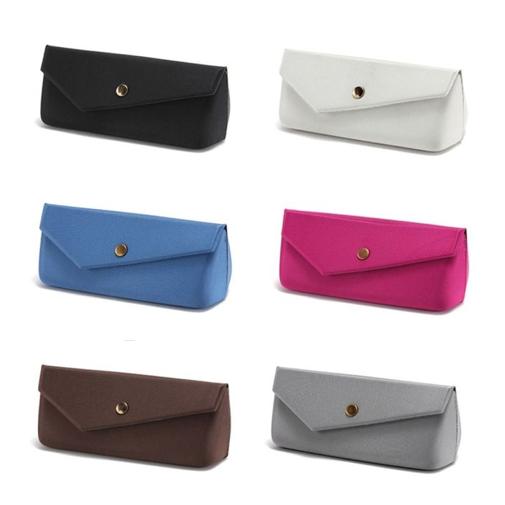 Glasses Holder Triangular Folding Glasses Box Soft Foldable Reading ...