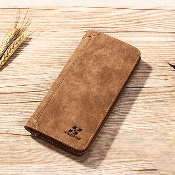 Hengsheng Long Men'S Wallet Retro Casual Brand Wallet Korean Clutch ...