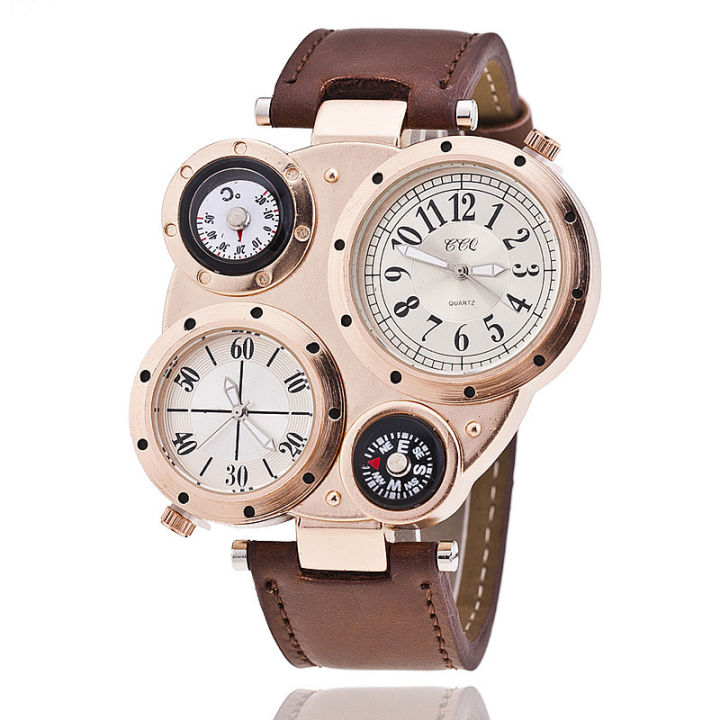 New Fashion and Atmosphere Dual Movement Compass Quartz Watch Men's ...