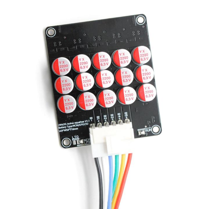 5S Active Equalizer Balancer Lifepo4 / Lipo/ LTO Battery Energy Equalization Capacitor BMS Board ...